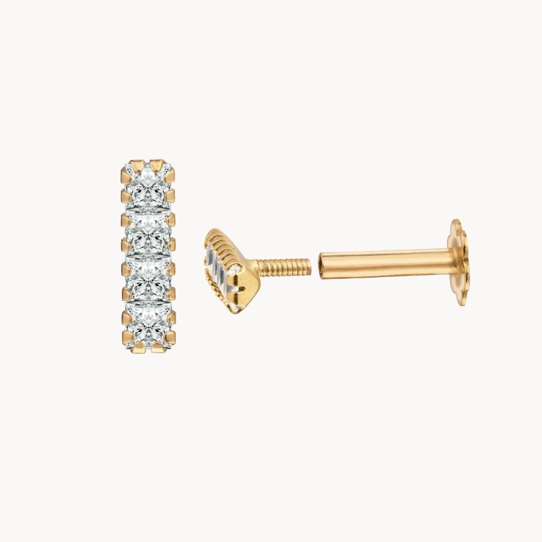 Piercing oreja Oro 18kt con circonitas garras Dalia – MIMÍKOKÓ